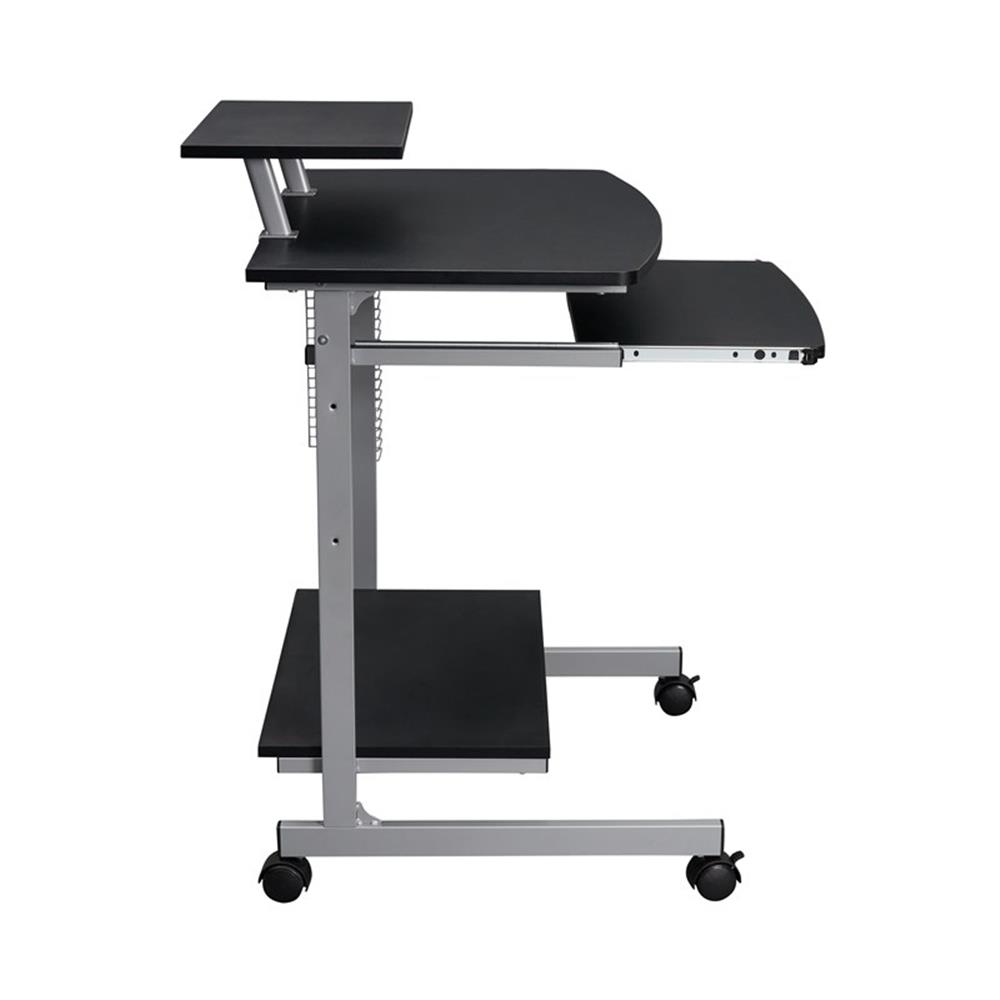 Techni Mobili Wood & Steel Compact Computer Cart with Storage in ...