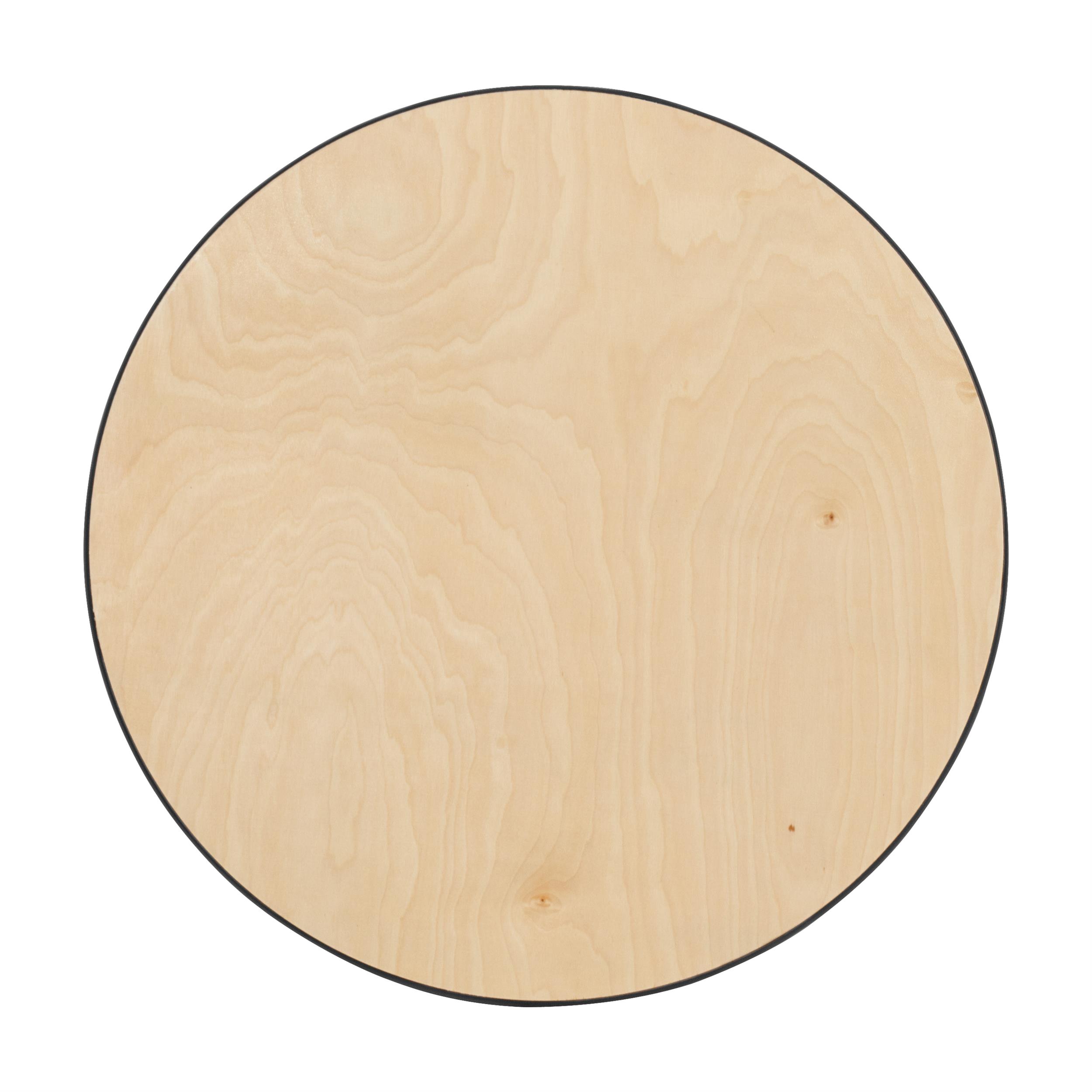 Flash Furniture 24" Round Adjustable Cocktail Table in Natural and ...