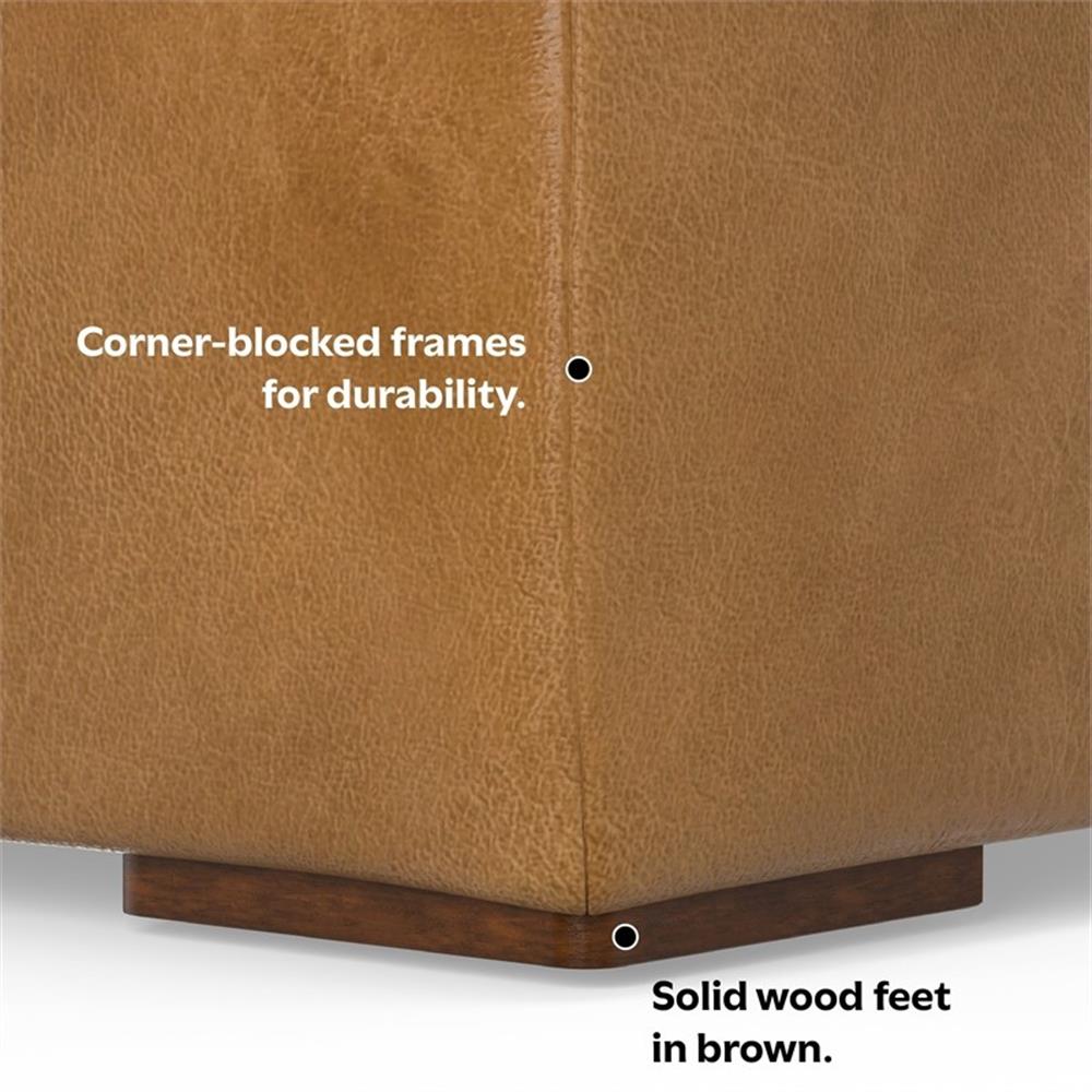 Simpli Home Rex Corner Sofa Module in Genuine Leather 55663229688| eBay