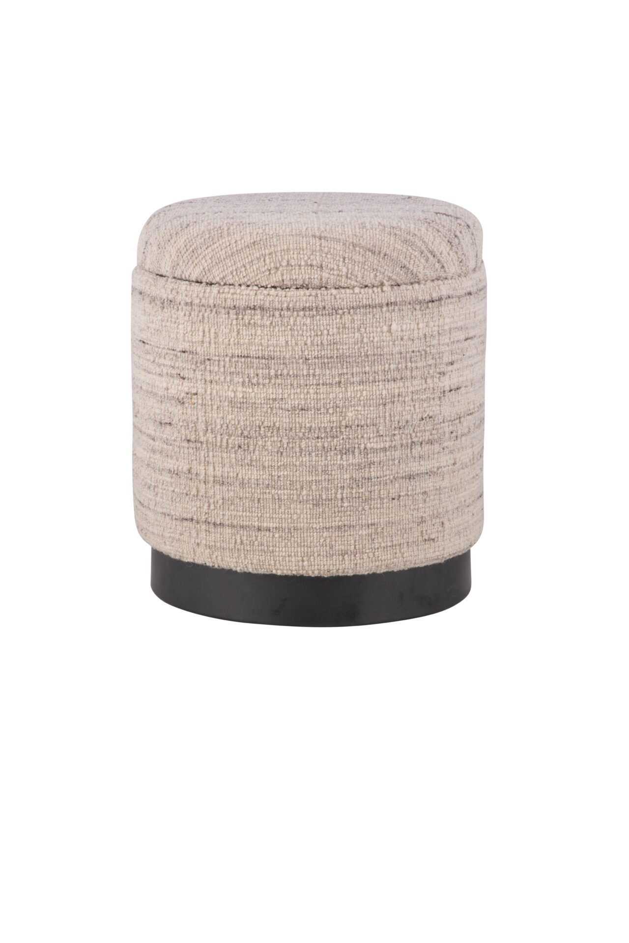 Carolina Handwoven Triton Matte Black Base Storage Ottoman 757973646161 ...