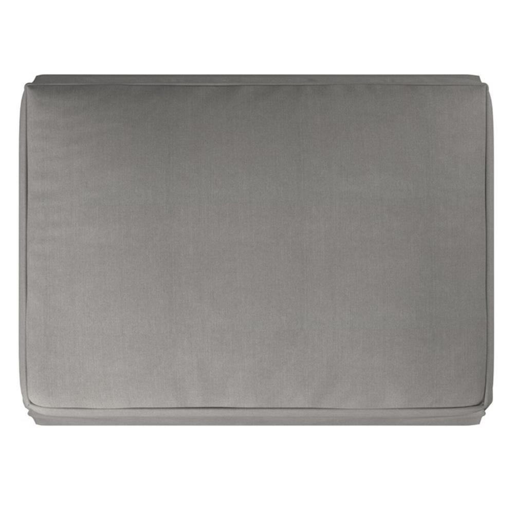 Sunset Trading Americana Box Cushion Fabric Slipcovered Ottoman in Gray ...